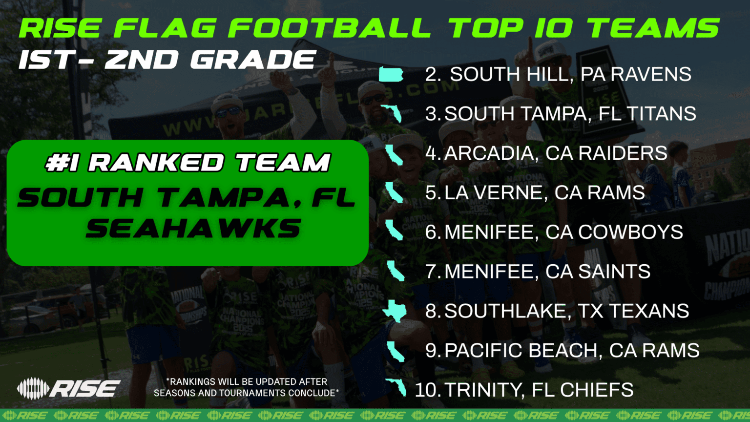 National Rankings | Flag Football by RISE Flag Football
